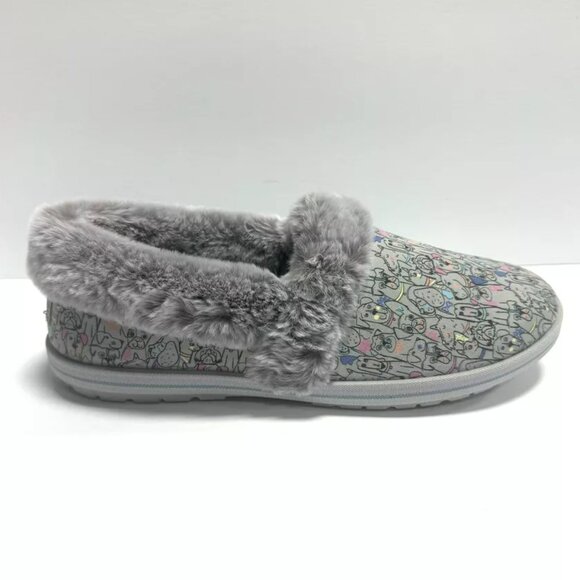 Skechers | Shoes | Skechers Womens Bobs Too Cozy Slipper Gray Size 1 M ...